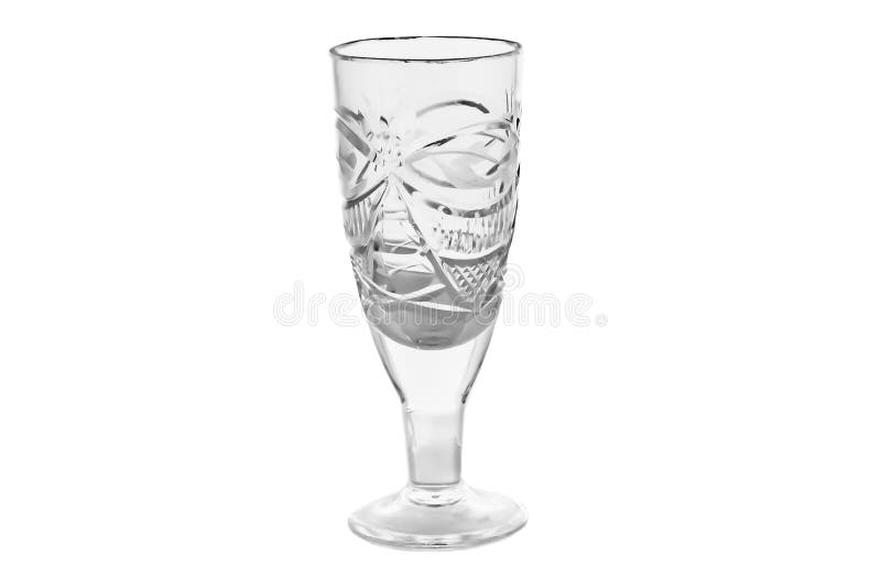 Crystal Clear Glass on a White Background Stock Photo - Image of party ...