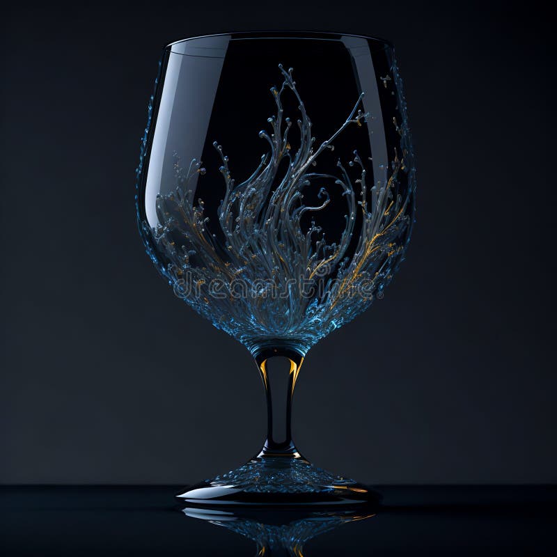 Crystal Clear Glassware Shining on a Background, Generative Ai Stock ...