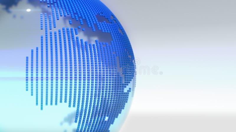 Crystal Clear Globe with World Map. Stock Illustration - Illustration ...