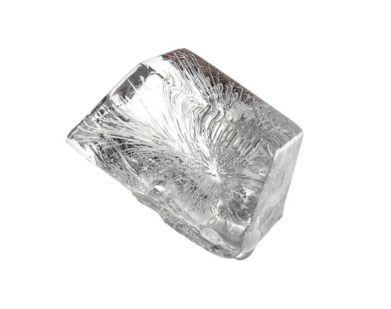 Crystal Clear Ice Cube Isolated Stock Photo - Image of melt ...
