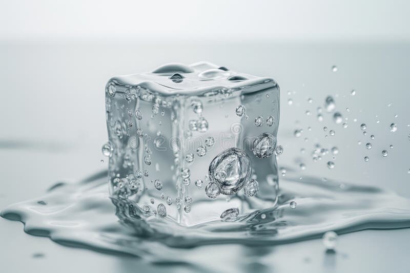 Crystal Clear Ice Cube stock illustration. Illustration of cooling ...