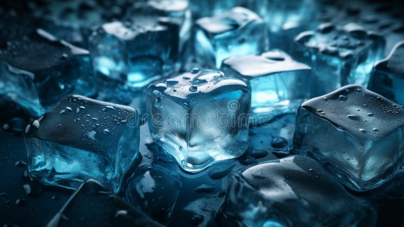 Crystal Clear Ice Cubes As Background Stock Illustration - Illustration ...