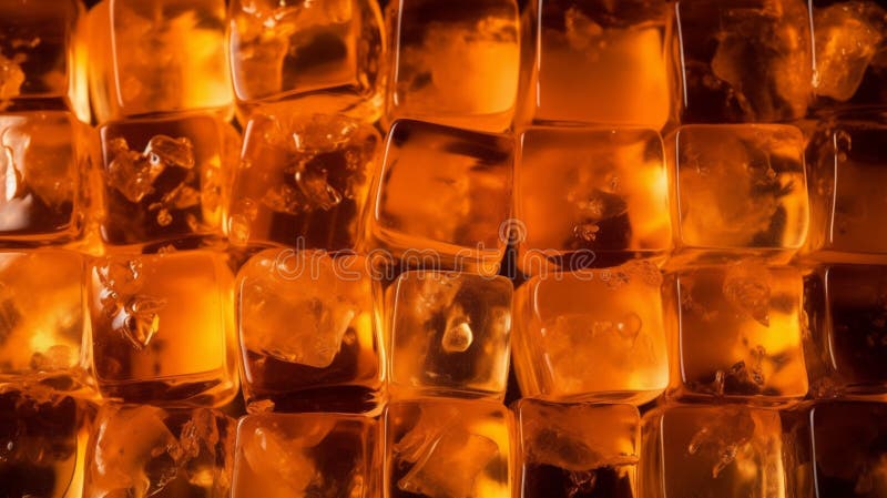 Crystal Clear Ice Cubes As Background, Top View Stock Illustration ...