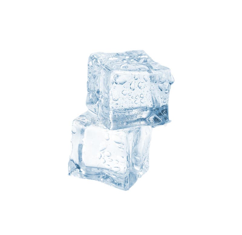 Crystal Clear Ice Cubes Isolated on White Stock Photo - Image of cube ...