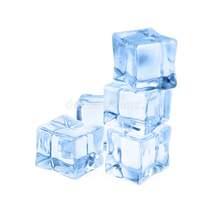 Crystal Clear Ice Cubes Isolated Stock Photo - Image of cube, liquid ...