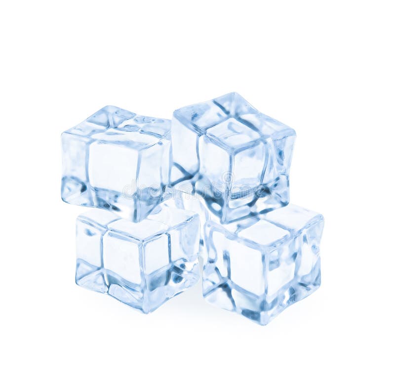 Crystal Clear Ice Cubes Isolated Stock Photo - Image of clean, pure ...