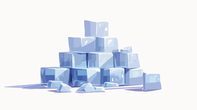 Crystal Clear Ice Cubes Stacked in Pile for Refreshing Drinks and ...