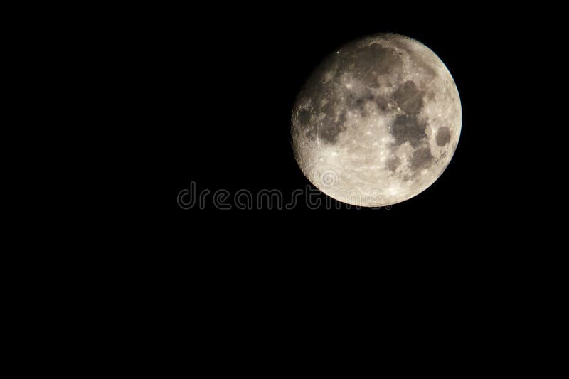 Crystal Clear Moon stock image. Image of almostfull, orbit - 88641231