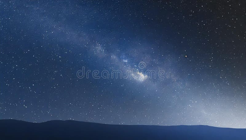 Crystal-clear Night Sky Filled with Stars Stock Illustration ...