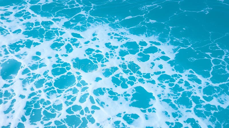 Crystal Clear Ocean Waves Creating Frothy Patterns at the Shore Stock ...