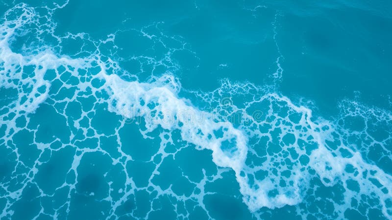 Crystal Clear Ocean Waves Creating Frothy Patterns at the Shore Stock ...