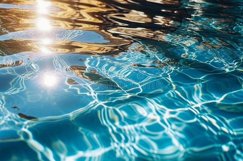 Crystal-clear Pool Water Reflecting the Sunlight, Exuding a Refreshing ...