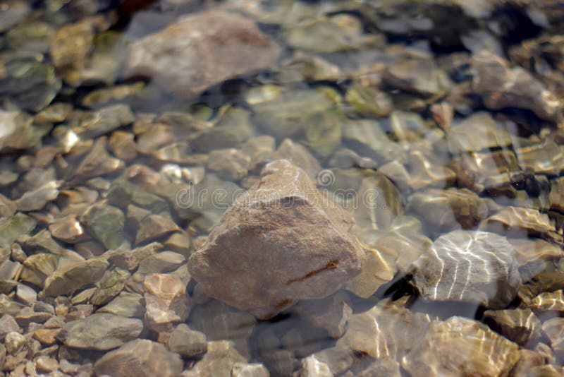 Crystal Clear River Water and Stones Stock Image - Image of green ...