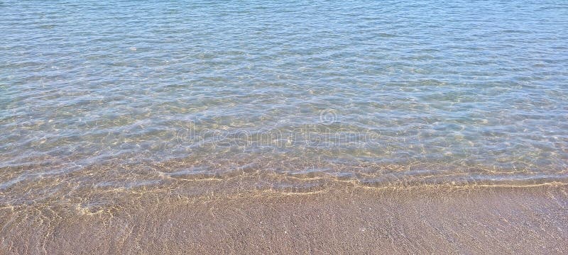 Crystal Clear Sea Water and Sandy Beach Stock Photo - Image of sandy ...
