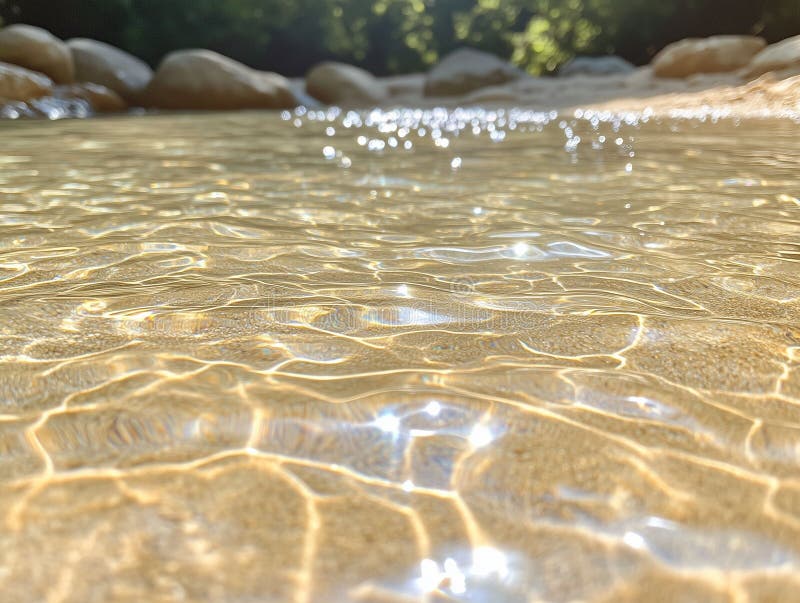 Crystal Clear Shallow Water Ripples Stock Illustration - Illustration ...
