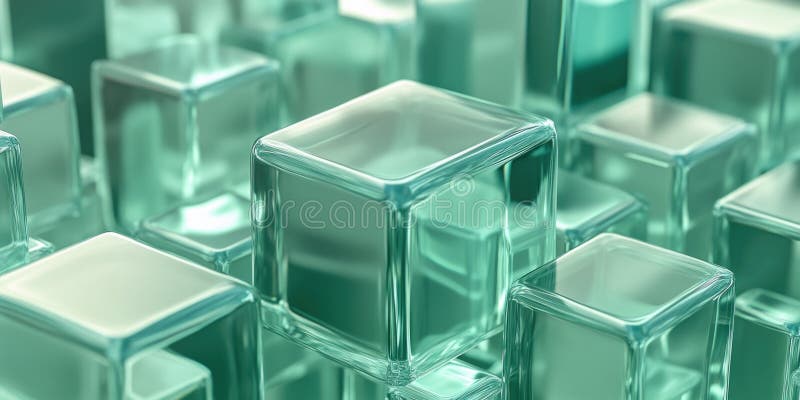 Transparent Red Blocks with Neon Lines, Elegant Luxury Background ...