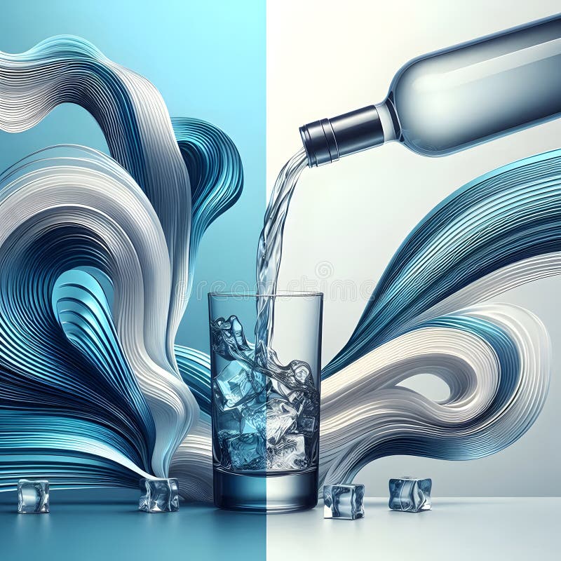 Crystal Clear Splash with Dynamic Ice Movement and Sophisticated ...