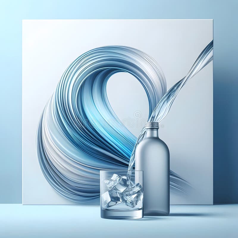 Crystal Clear Splash with Dynamic Water Pattern and Sophisticated Flow ...