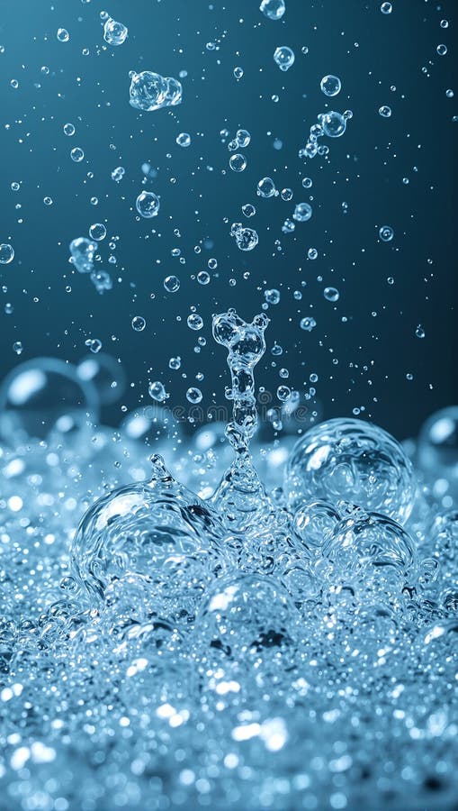 Crystal Clear Spring Bubbling with Dancing Air Bubbles Stock ...