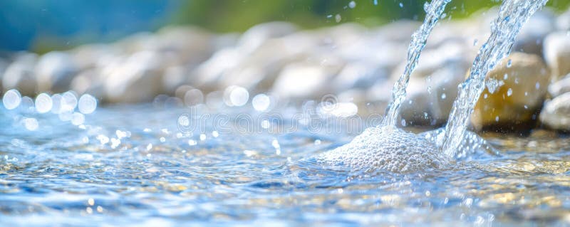 Crystal-clear Spring Water Bubbling from the Ground, Pure and Untouched ...