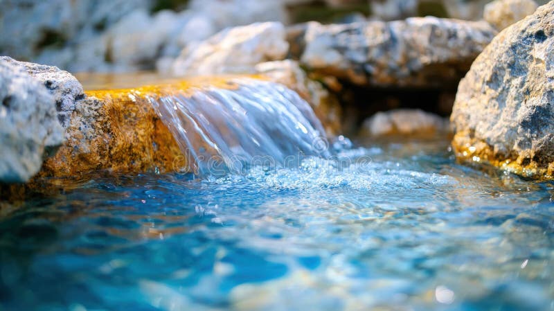 Crystal-clear Spring Water Bubbling from the Ground, Pure and Untouched ...