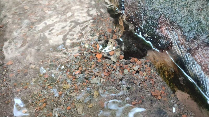 Crystal-clear Spring Water Flows Gently from Its Natural Sourcee Stock ...