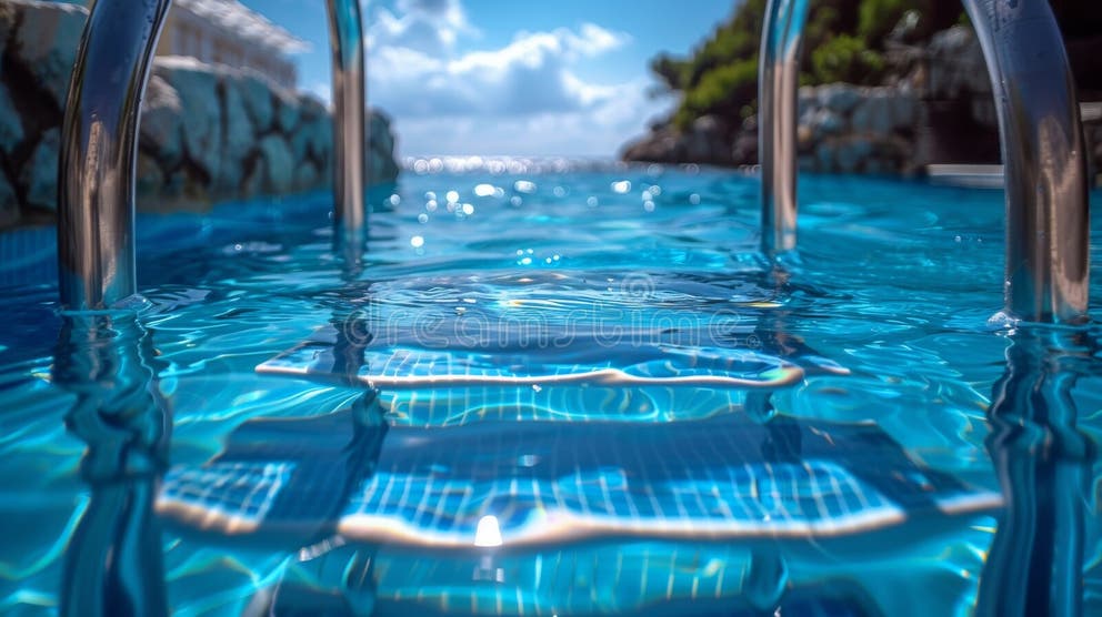 Crystal Clear Swimming Pool Water Stock Photo - Image of transparent ...