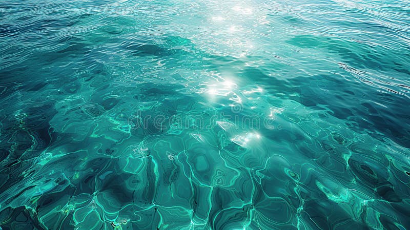 Crystal Clear Turquoise Water Stock Illustration - Illustration of ...