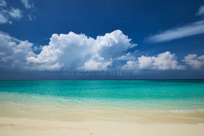 Crystal Clear Turquoise Water at Tropical Beach Stock Photo - Image of ...
