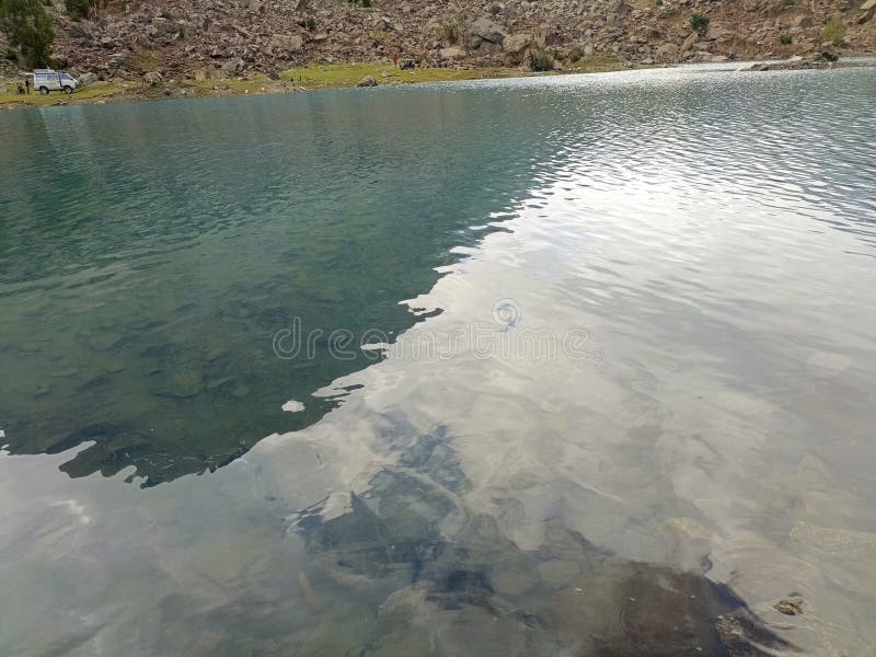 Crystal Clear Water in Blue Lake Naltar Valley Stock Image - Image of ...