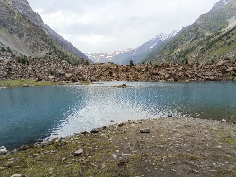 Crystal Clear Water in Blue Lake Naltar Valley Stock Image - Image of ...