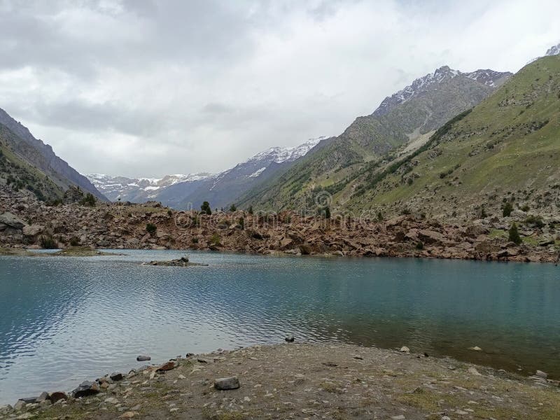 Crystal Clear Water in Blue Lake Naltar Valley Stock Image - Image of ...