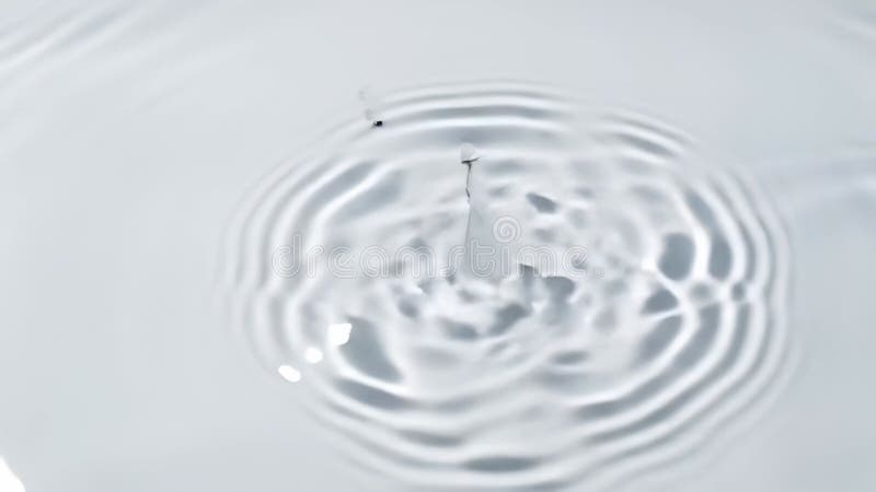 A Crystal Clear Water Drop Creating Pure Ripples and a Fresh Splash on ...
