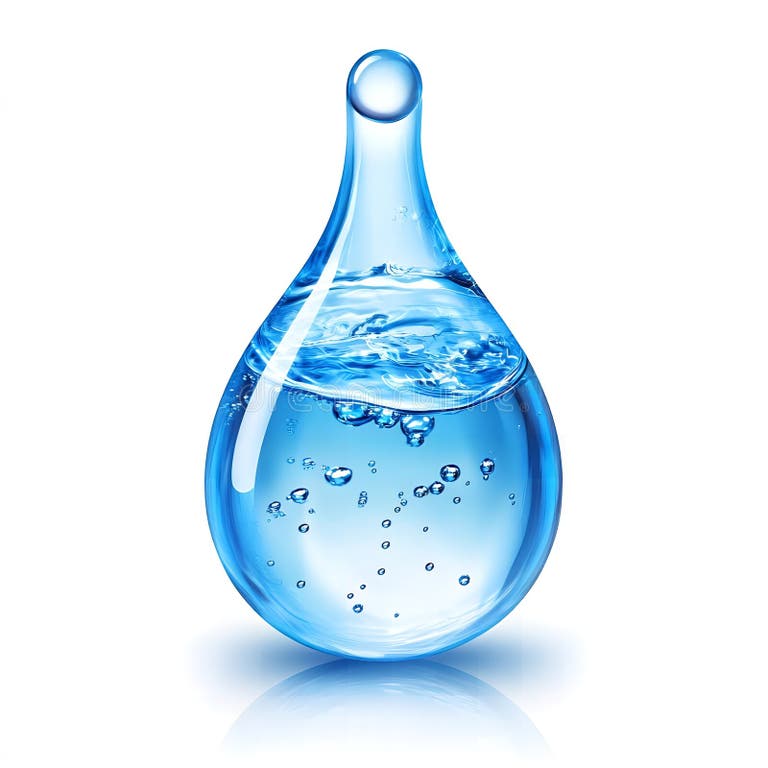 Crystal Clear Water Drop Pure Hydration and Refreshment Liquid Icon ...