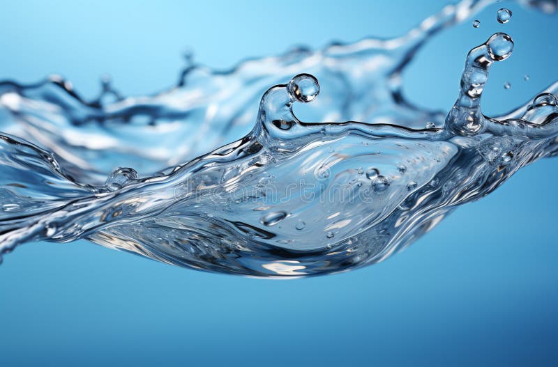 Water in Motion: Grace and Energy on a White Background. Stock ...