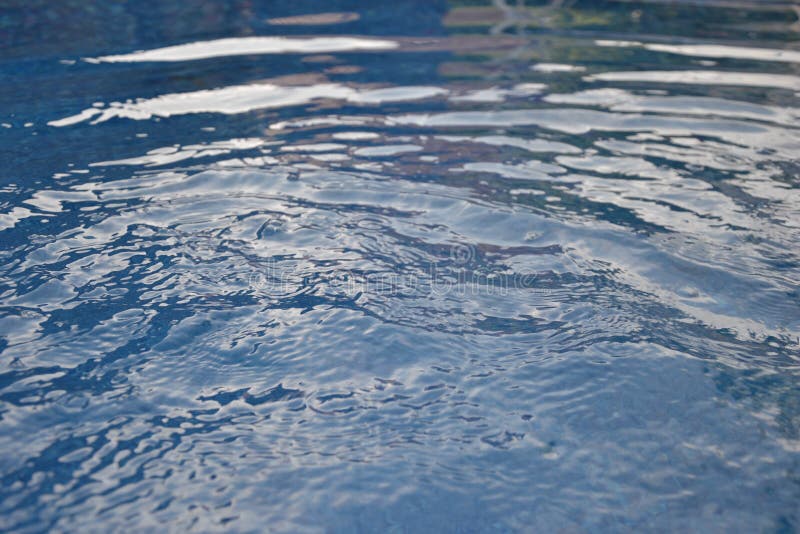 Crystal Clear Water in a Garden Swimming Pool Stock Image - Image of ...