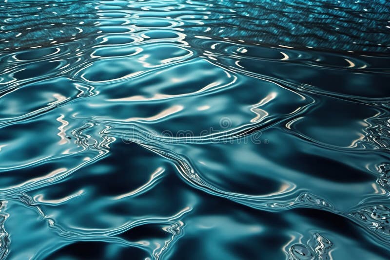 Crystal Clear Water Ripples. Generative AI Stock Illustration ...