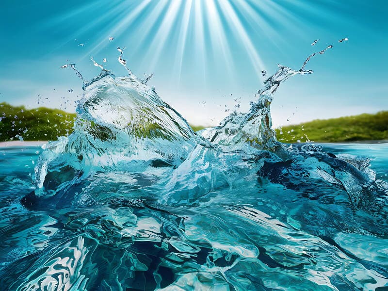 Crystal Clear Water Splash Background in High Resolution Stock ...