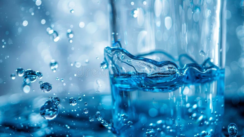 Crystal-clear Water Splash in Motion Stock Photo - Image of bright ...