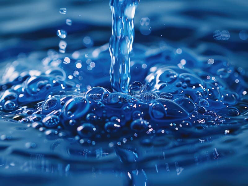 Crystal Clear Water Stream Flowing Gently Over Surface Stock Photo ...