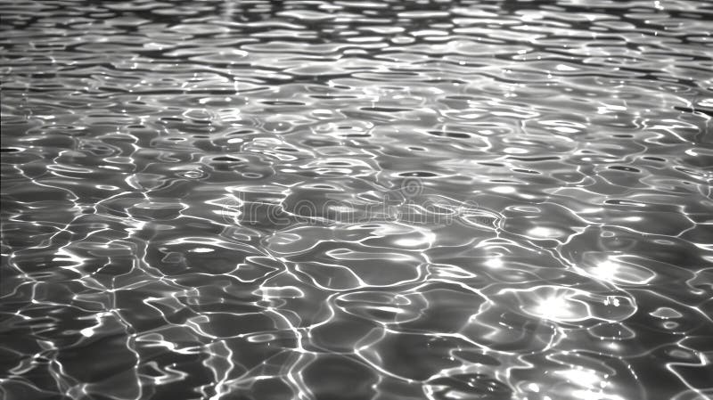 Crystal Clear Water Surface Overlay with Detailed Ripples and Caustic ...