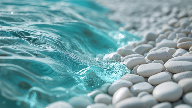 Crystal Clear Waters Over Smooth White Pebbles Stock Photos - Free ...
