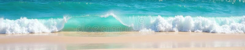 Crystal Clear Wave Breaking on a Smooth Sandy Beach, Coastal, Sky ...