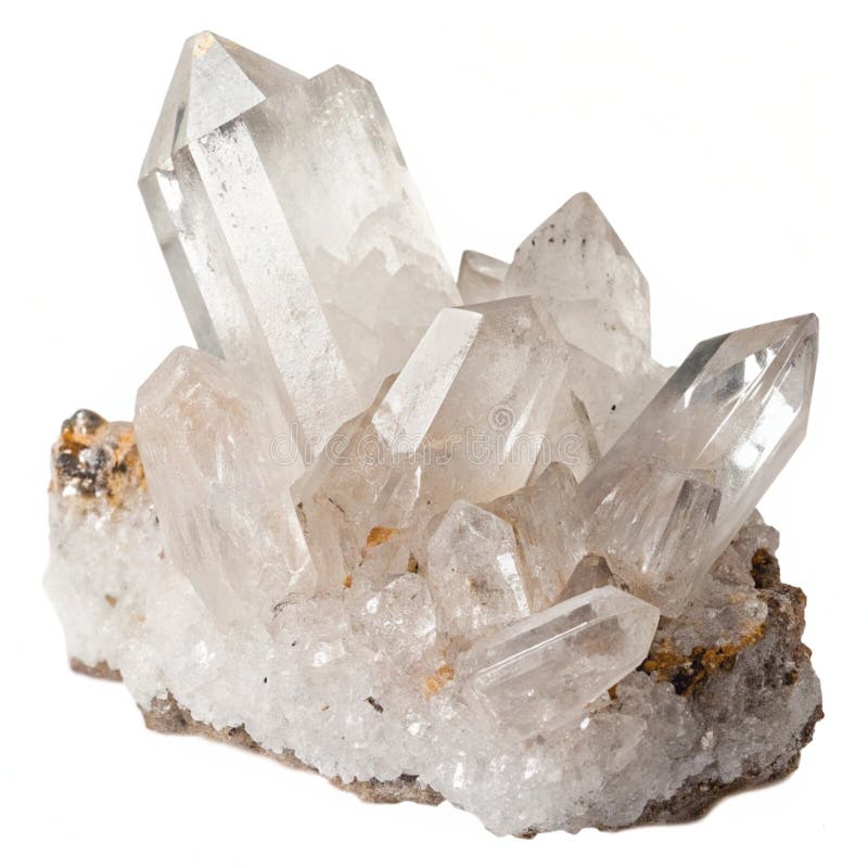 Crystal Cluster on Transparent Background Stock Illustration ...