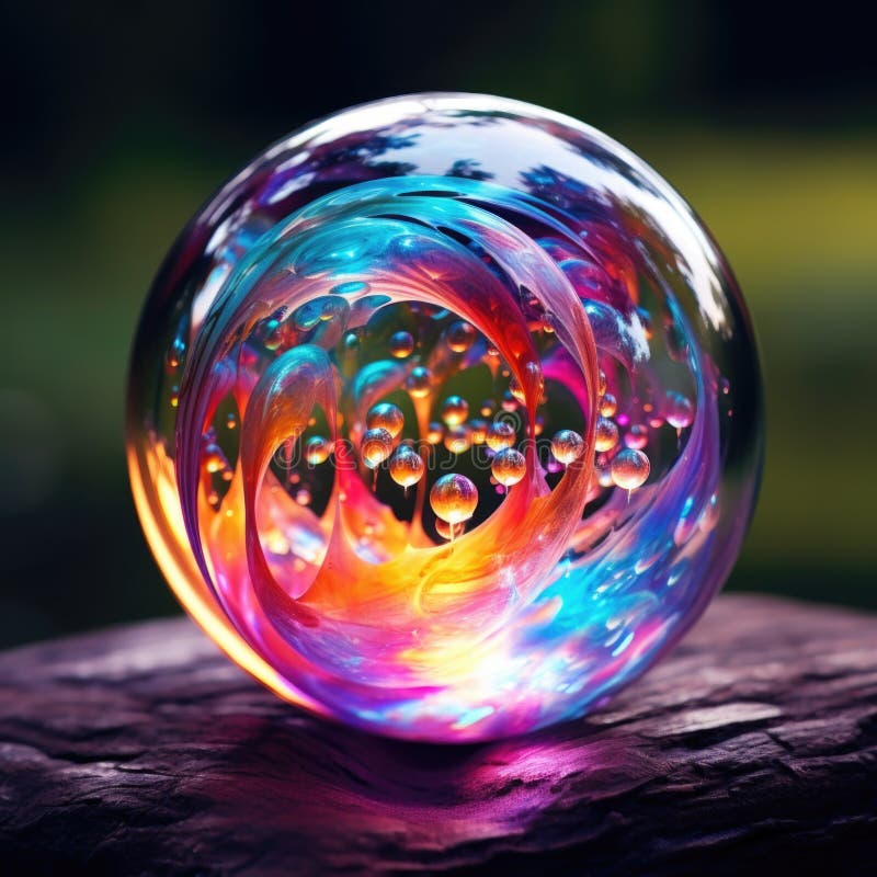 Crystal color bubble ball stock illustration. Illustration of ...