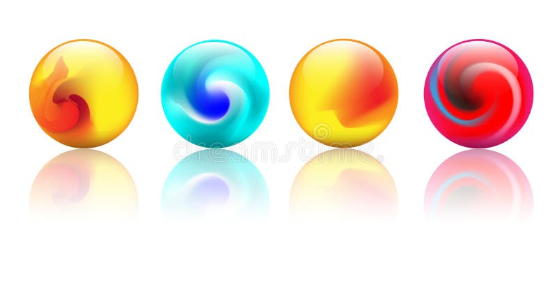 Crystal Colorful Vector Spheres Stock Vector - Illustration of abstract ...
