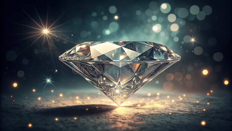 Crystal Diamond Sparkling Background with Soft Glowing Highlights Stock ...