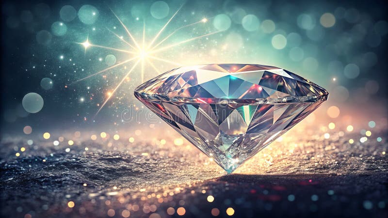 Crystal Diamond Sparkling Background with Soft Glowing Highlights Stock ...