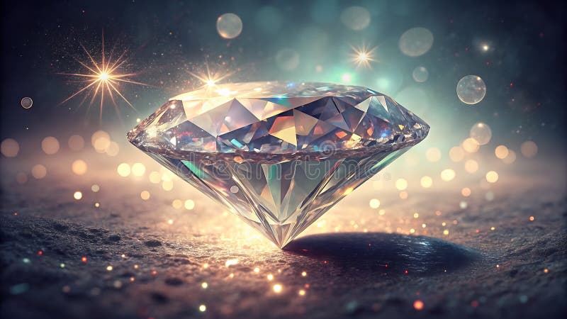 Crystal Diamond Sparkling Background with Soft Glowing Highlights Stock ...