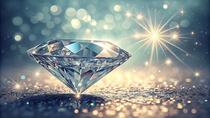 Crystal Diamond Sparkling Background with Soft Glowing Highlights Stock ...
